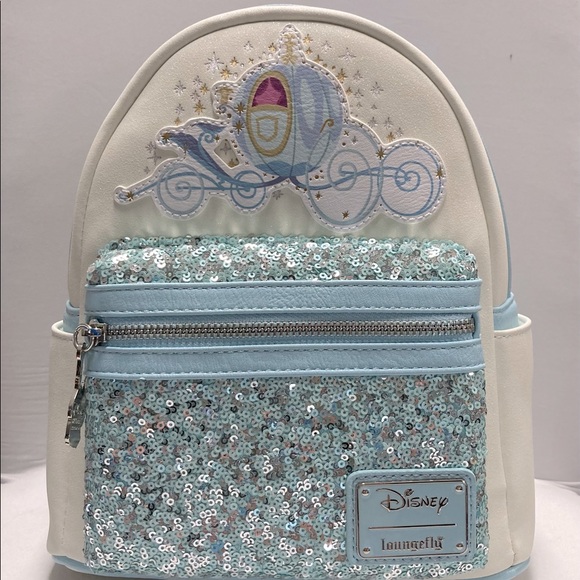 Loungefly | Bags | Disney Cinderella Carriage Sequin Loungefly Backpack ...